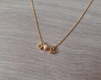 Minimal Delicate Initial Necklace Personalized Tiny Letter - Etsy