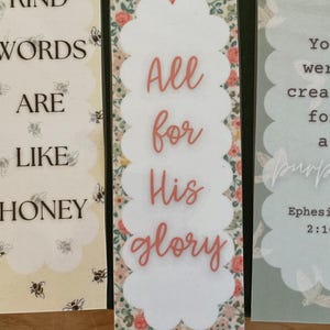 Laminated Paper Bookmarks, Bookmark Set, Bookmarks With Ribbon ...