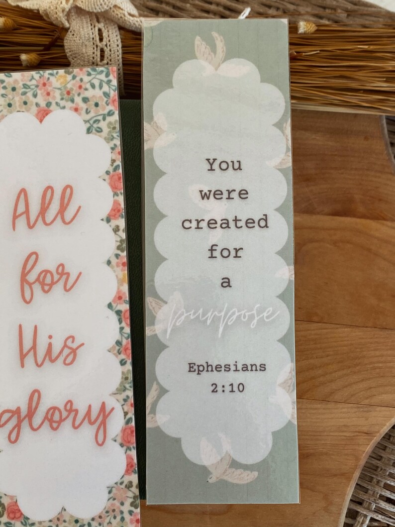 Laminated Paper Bookmarks, Bookmark Set, Bookmarks With Ribbon ...
