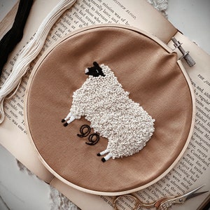 Finished Sheep Embroidery, Sheep Embroidery, Finished Hand Embroidery ...