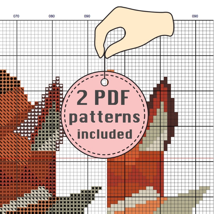 Fox Cross Stitch Pattern PDF Geometric Cross Stitch Fox | Etsy