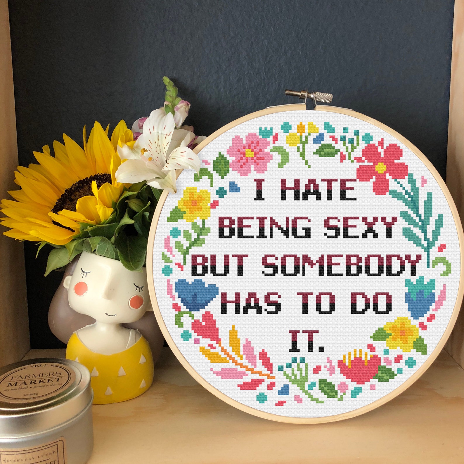 Cross Stitch Pattern / Funny Cross Stitch Pattern / Floral - Etsy