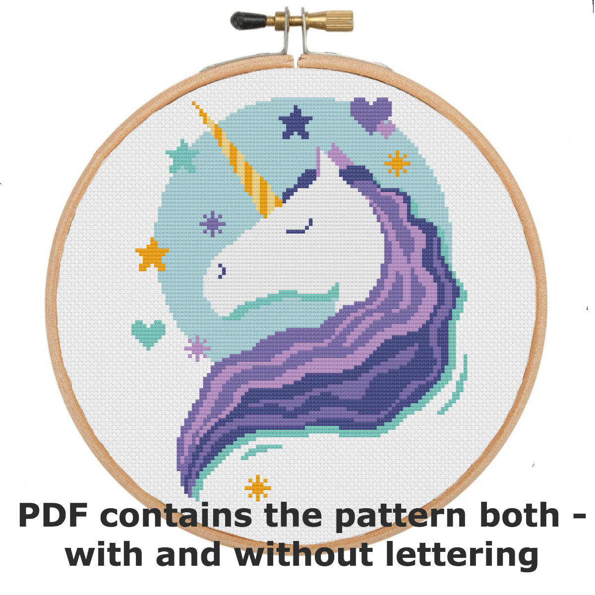 Unicorn Cross Stitch Pattern PDF Whatever Cross Stitch | Etsy