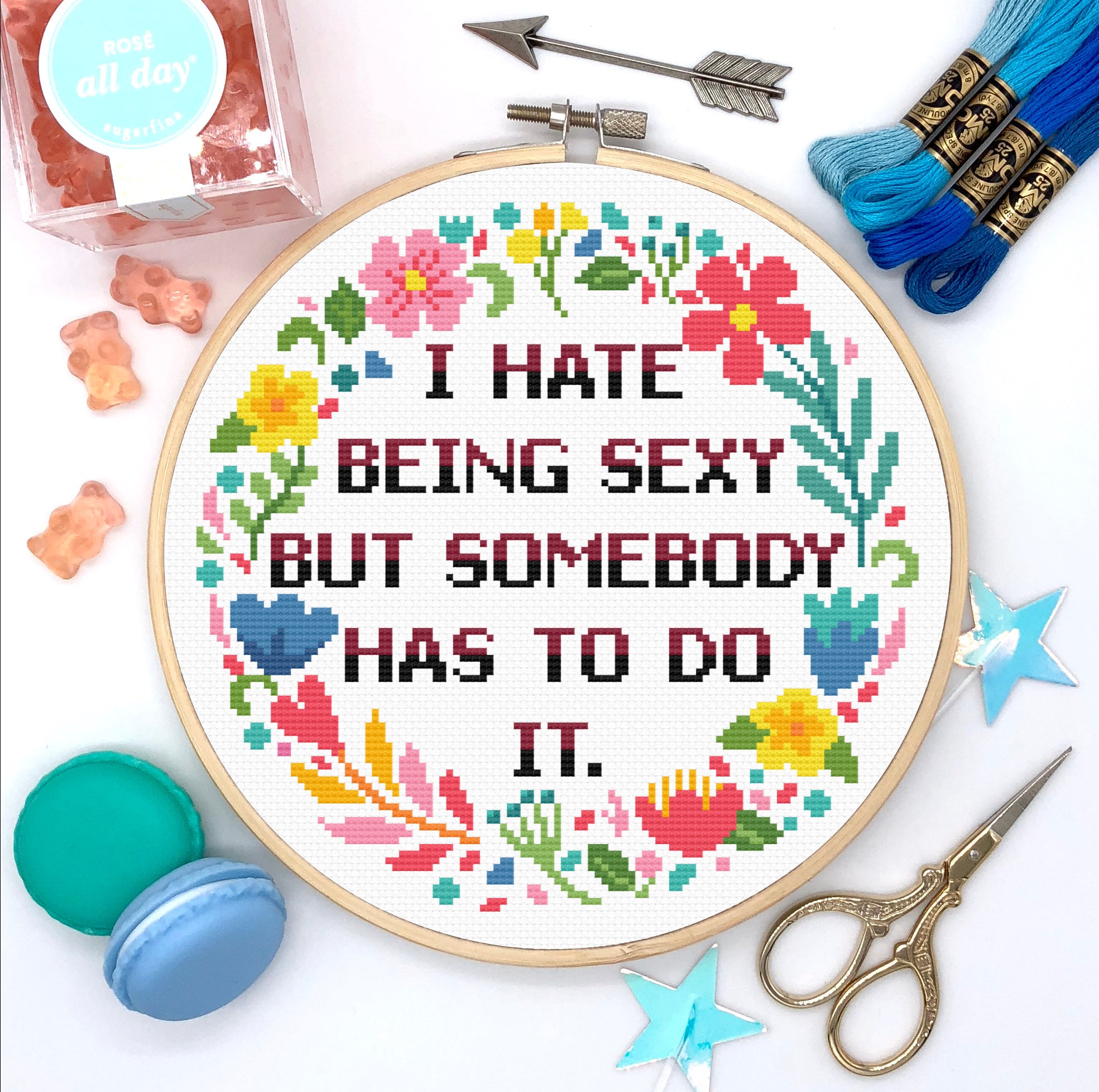 Cross Stitch Pattern / Funny Cross Stitch Pattern / Floral | Etsy