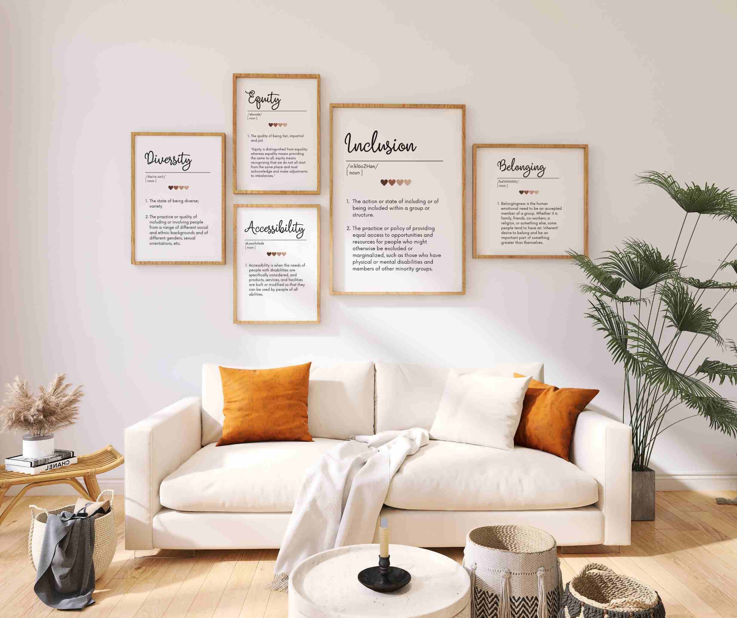 Equity Definition, Set of 5, Diversity Equality Inclusion Definition ...