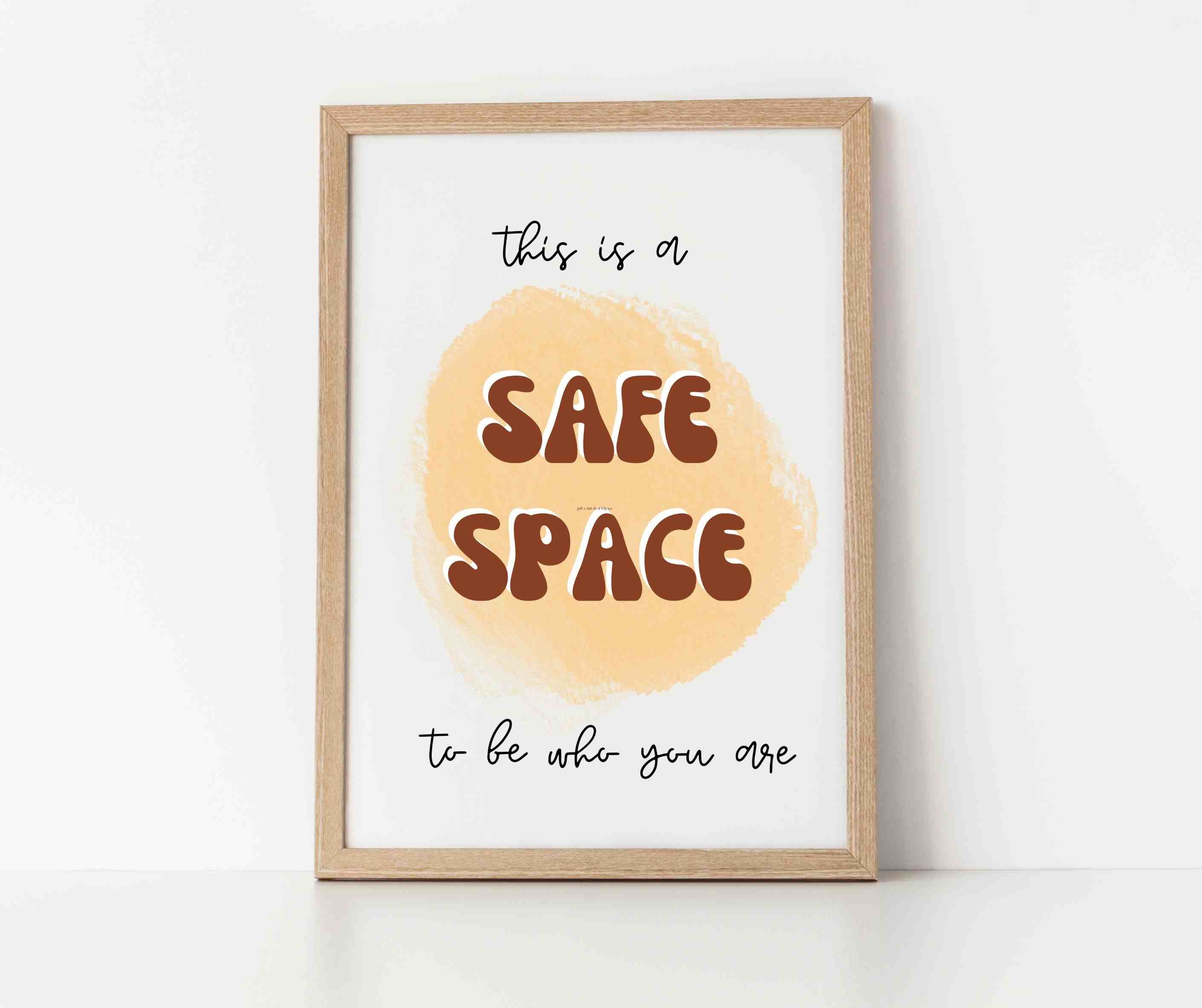 Safe Space Poster, Mental Health Poster, Counselor Office Decor ...