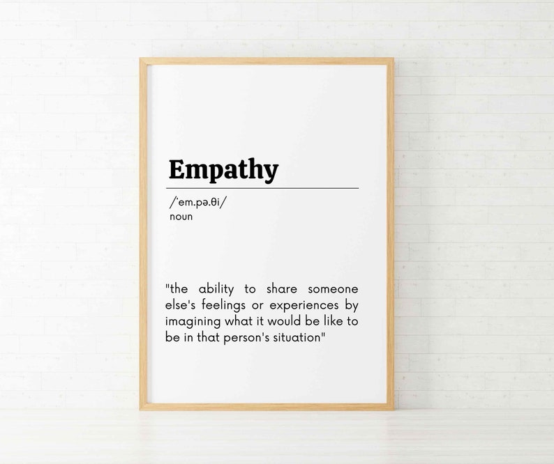 Empathy Definition, Dictionary Poster Social Worker Office Decor Counselor Poster, School ...