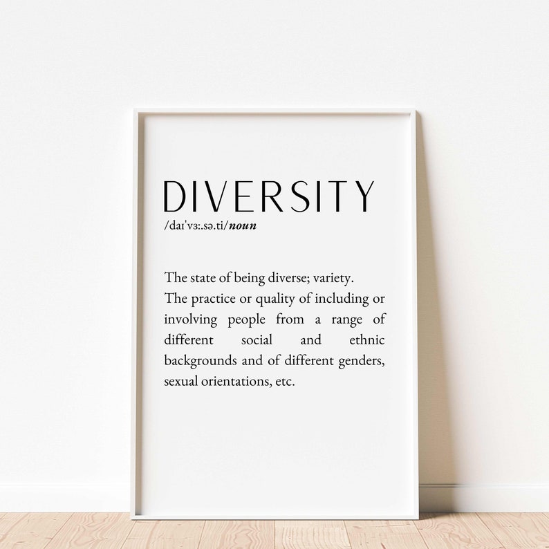 Diversity Definition, Set of 6, Diversity Equality Inclusion Definition ...