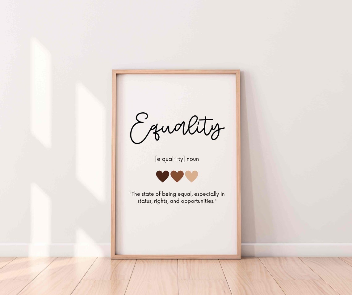 Equality Definition Set of 3 Diversity Definition Inclusion - Etsy