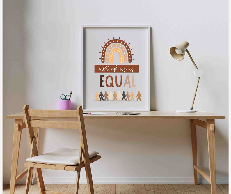All of Us is Equal, Diversity Poster, Inclusive Equity Wall Art ...