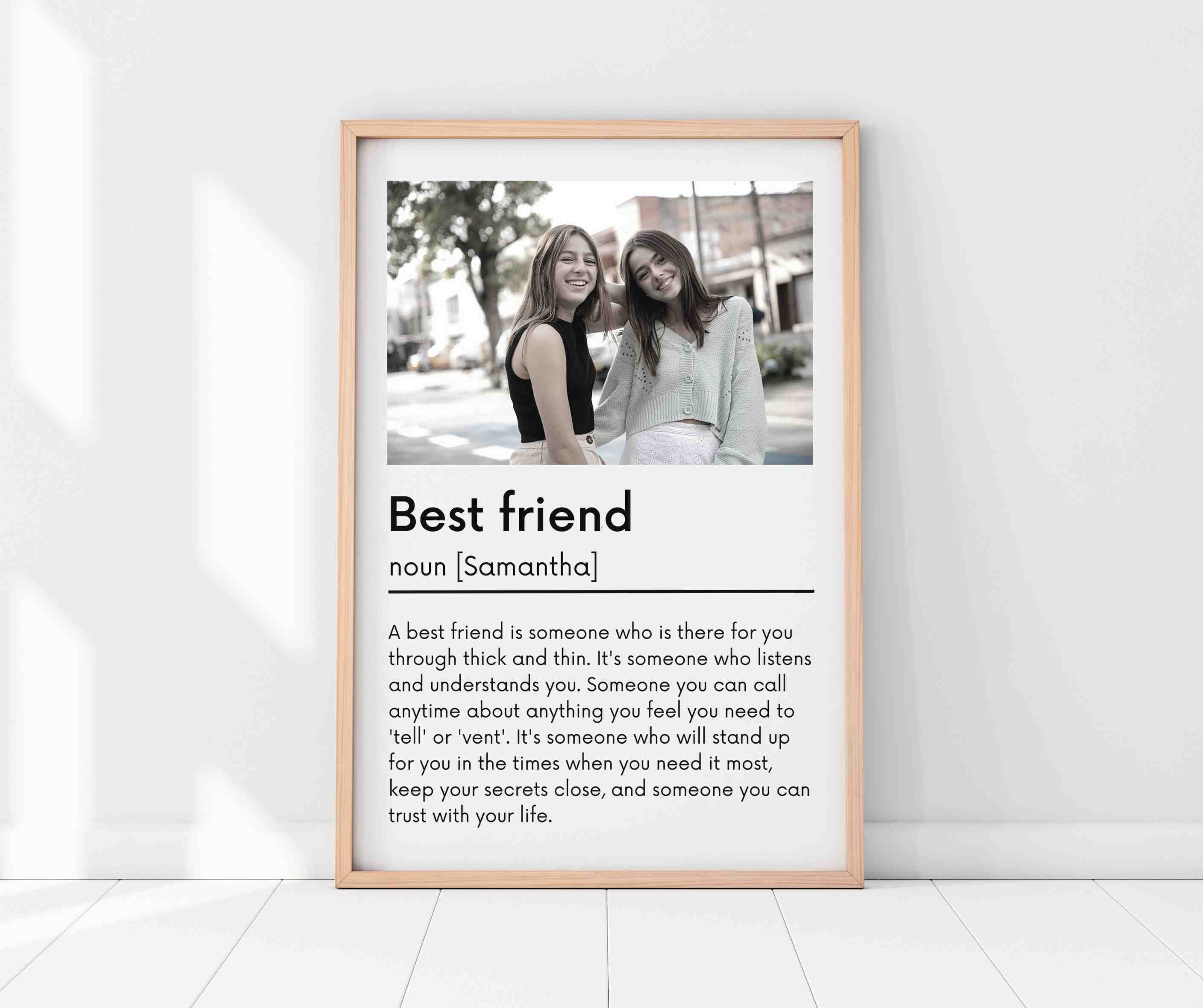 PERSONALIZED Best Friend Gift, Photo Definition Print, Friendship Gift ...