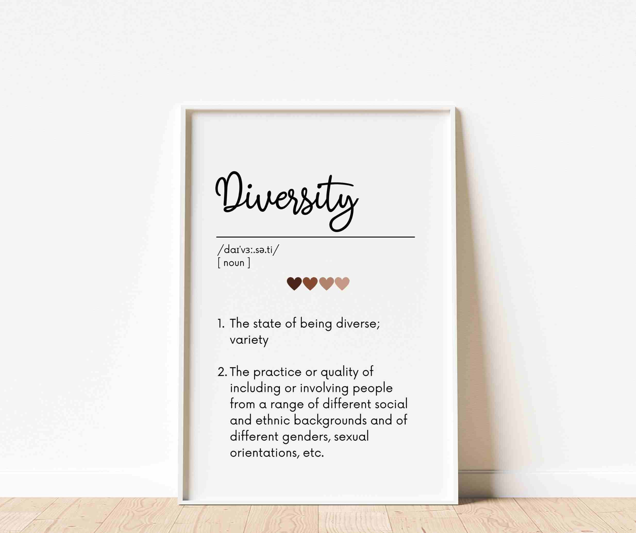 Minimalist Office Print, Set of 5, Diversity Office Decor, Inclusion ...