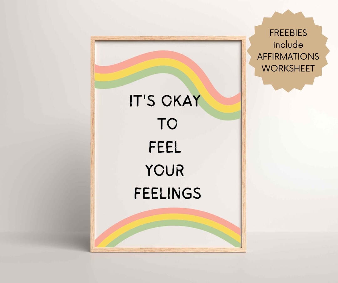 It is Okay to Feel, Boho Classroom Decor, My Feelings, Classroom Poster ...