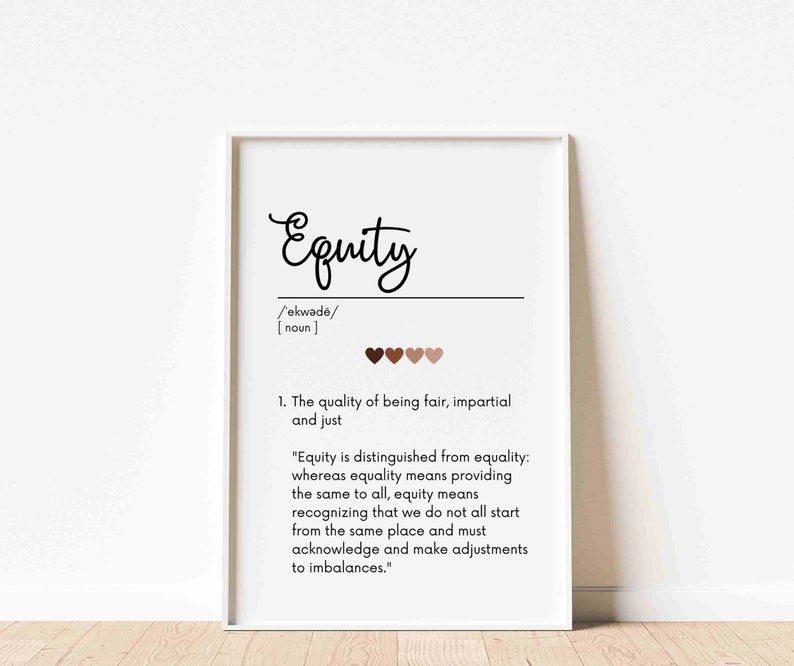 Equity Definition Set of 5 Diversity Equality Inclusion - Etsy