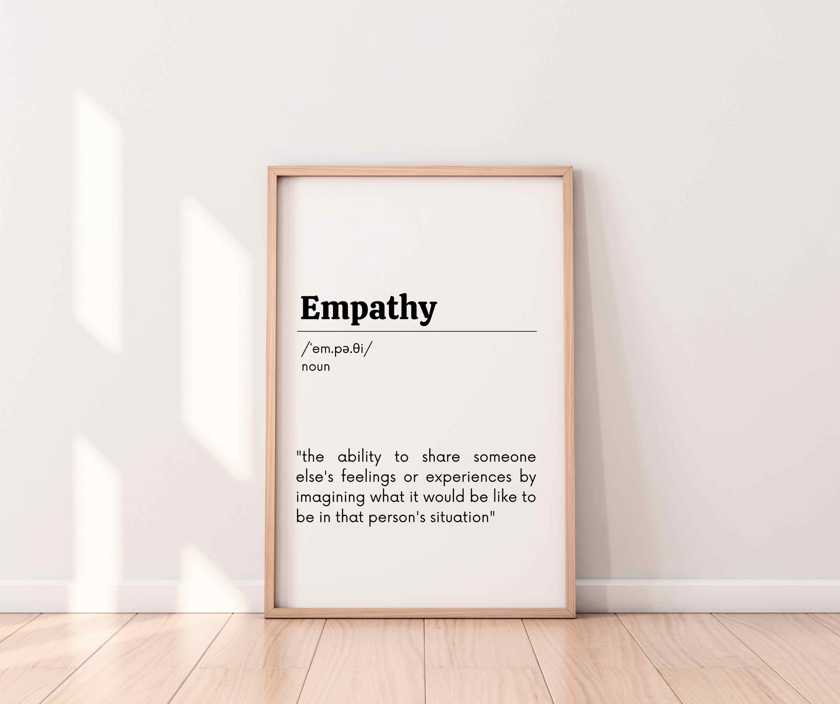 Empathy Definition, Dictionary Poster Social Worker Office Decor ...