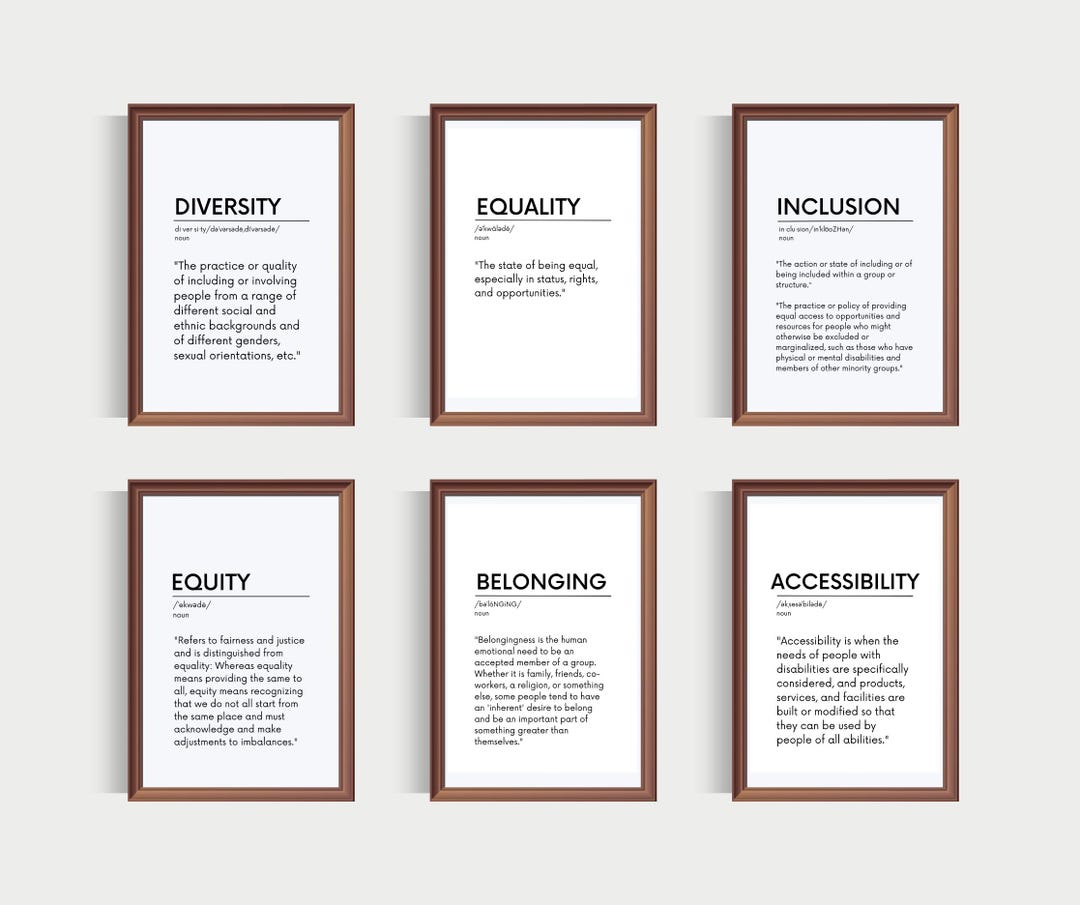Diversity Poster, Equality Wall Art, Inclusion Posters, Sign Social ...
