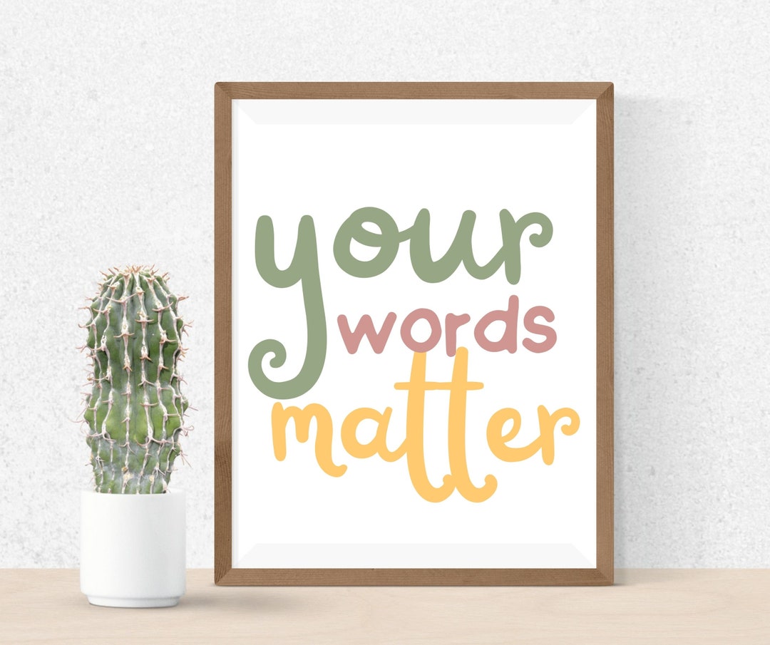 Your Words Matter| Diversity Wall Art, Equality Poster, Inclusive ...