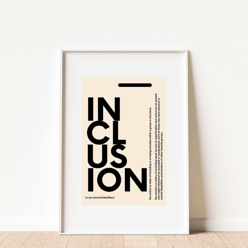 Minimalist Office Decor, Set of 6, Diversity Definition, Equity ...