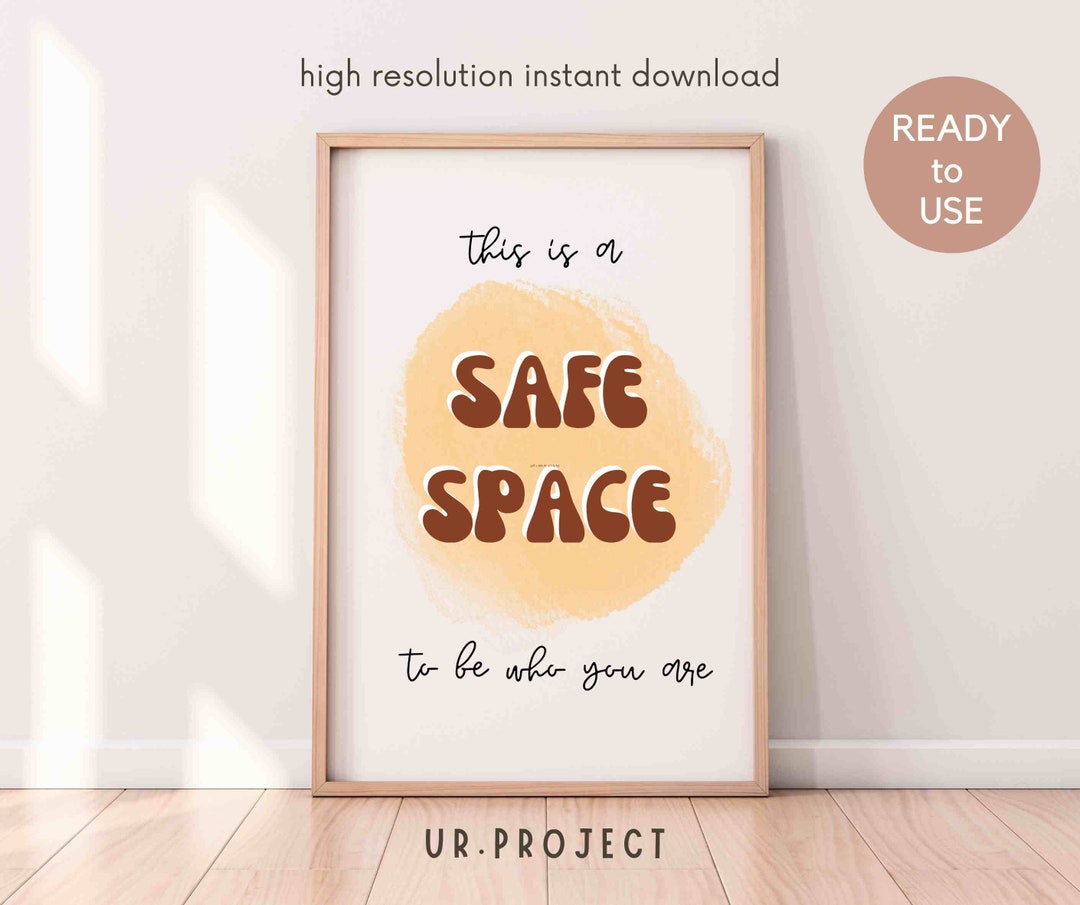 Safe Space Poster, Mental Health Poster, Counselor Office Decor ...