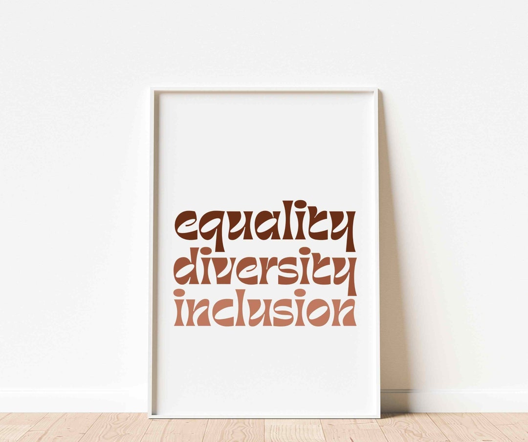 Equality Poster, Inclusion Print, Classroom Decor, Social Worker Gift ...
