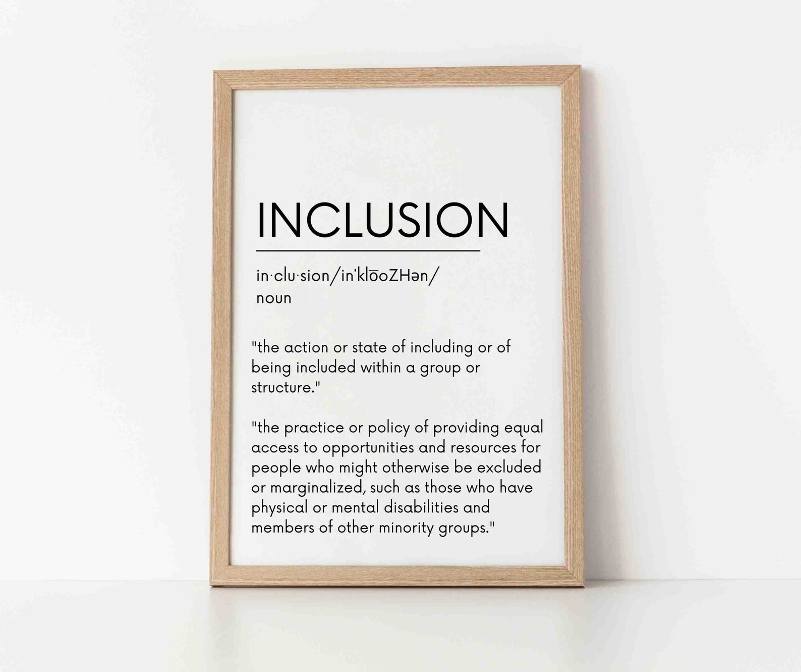 Equality Diversity Inclusion Definition Prints: Counselor Office Decor ...