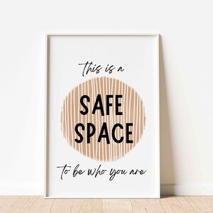 Safe Space Poster, Inclusive School Art, Diversity Print, Inclusion ...
