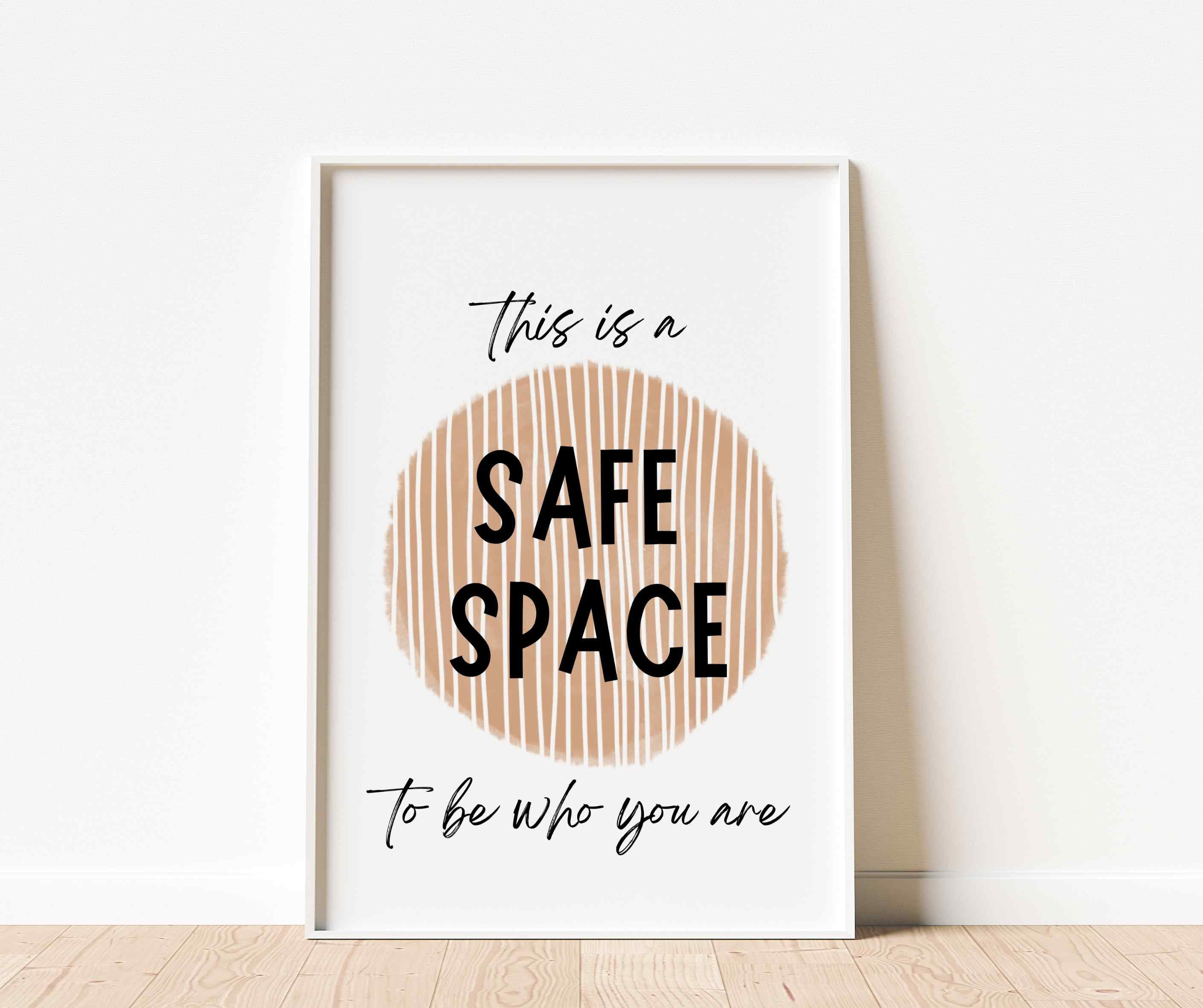 Safe Space Poster Inclusive School Art Diversity Print - Etsy