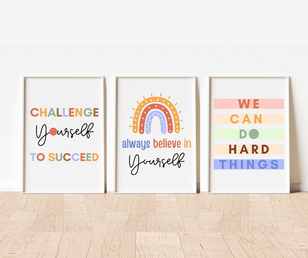 Classroom Decor, Set of 3, Boho Teacher Gift, Playroom Decor, Boho ...