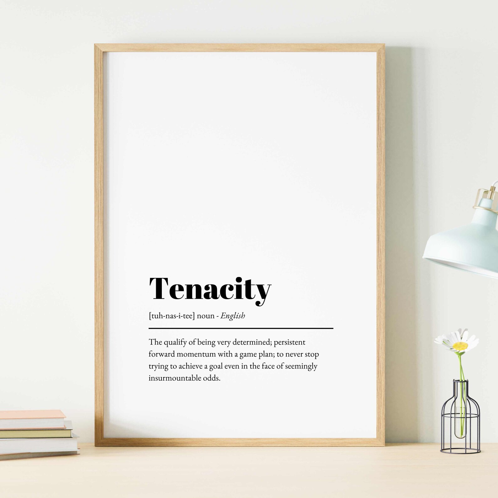 Tenacity Definition Print: Minimalist Office Wall Art (digital Download ...