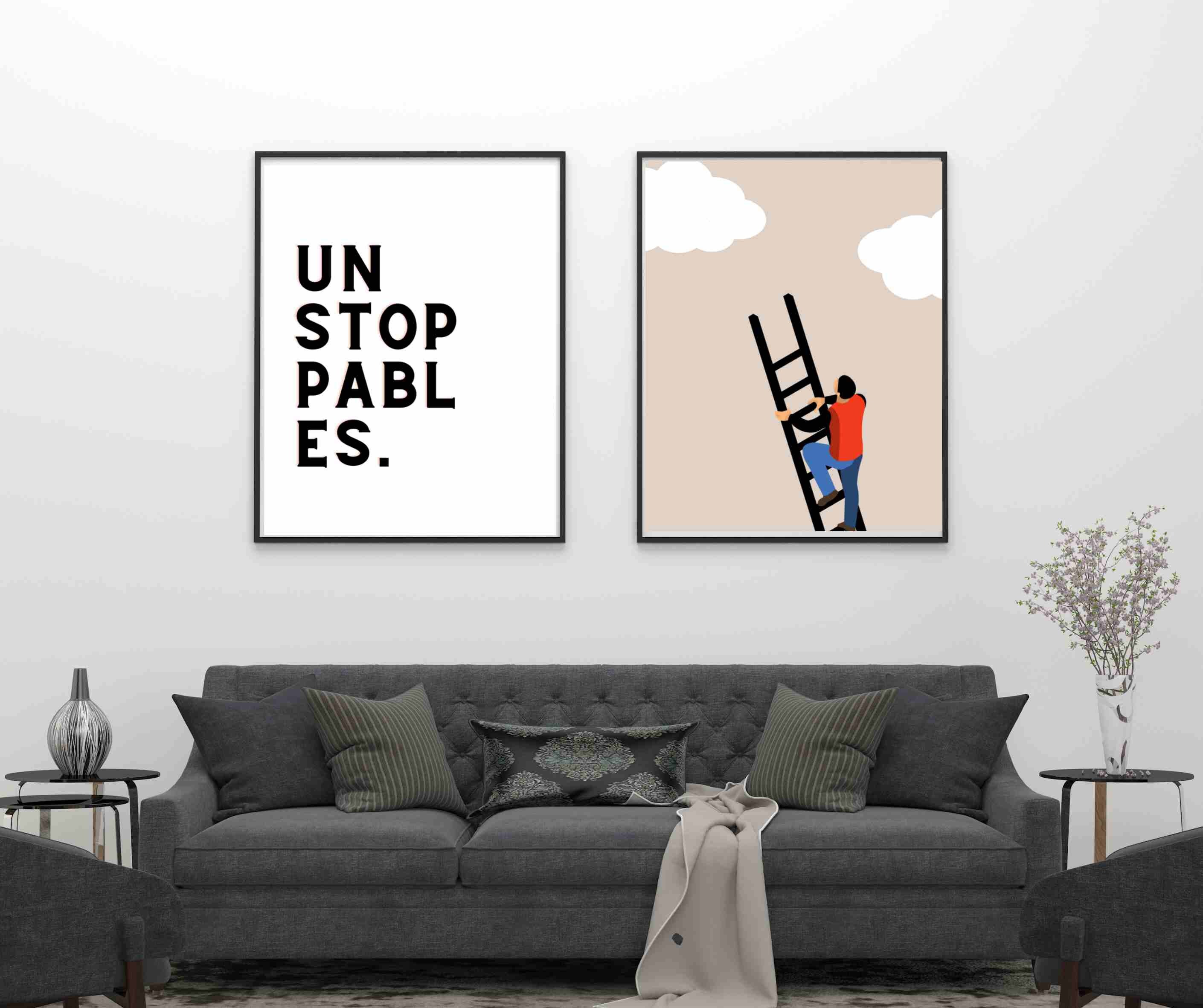 Unstoppables Office Decor Set of 2, Minimalist Office Decor ...