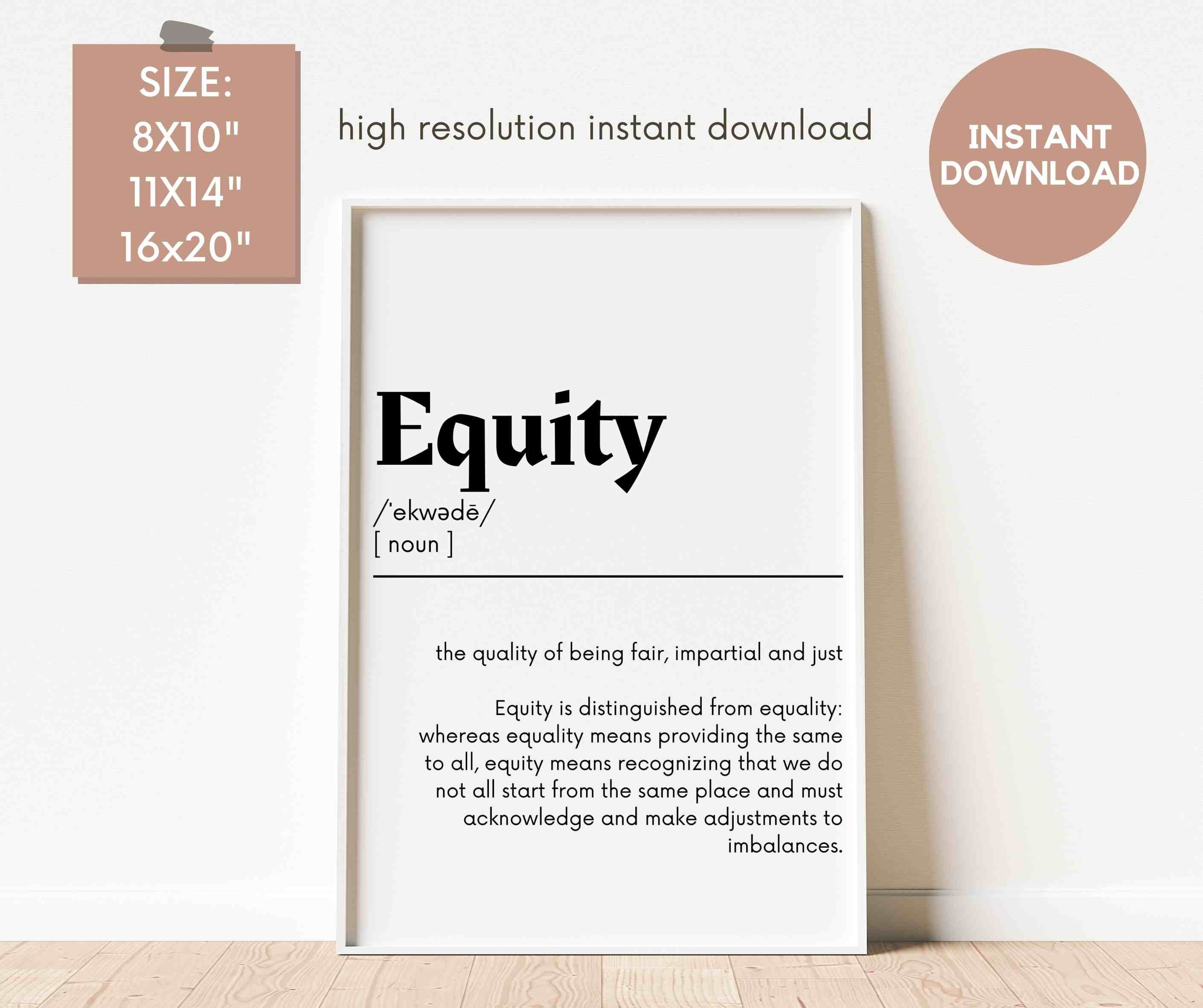 Diversity Definition, Set of 3, Equity Definition, Inclusion Posters ...