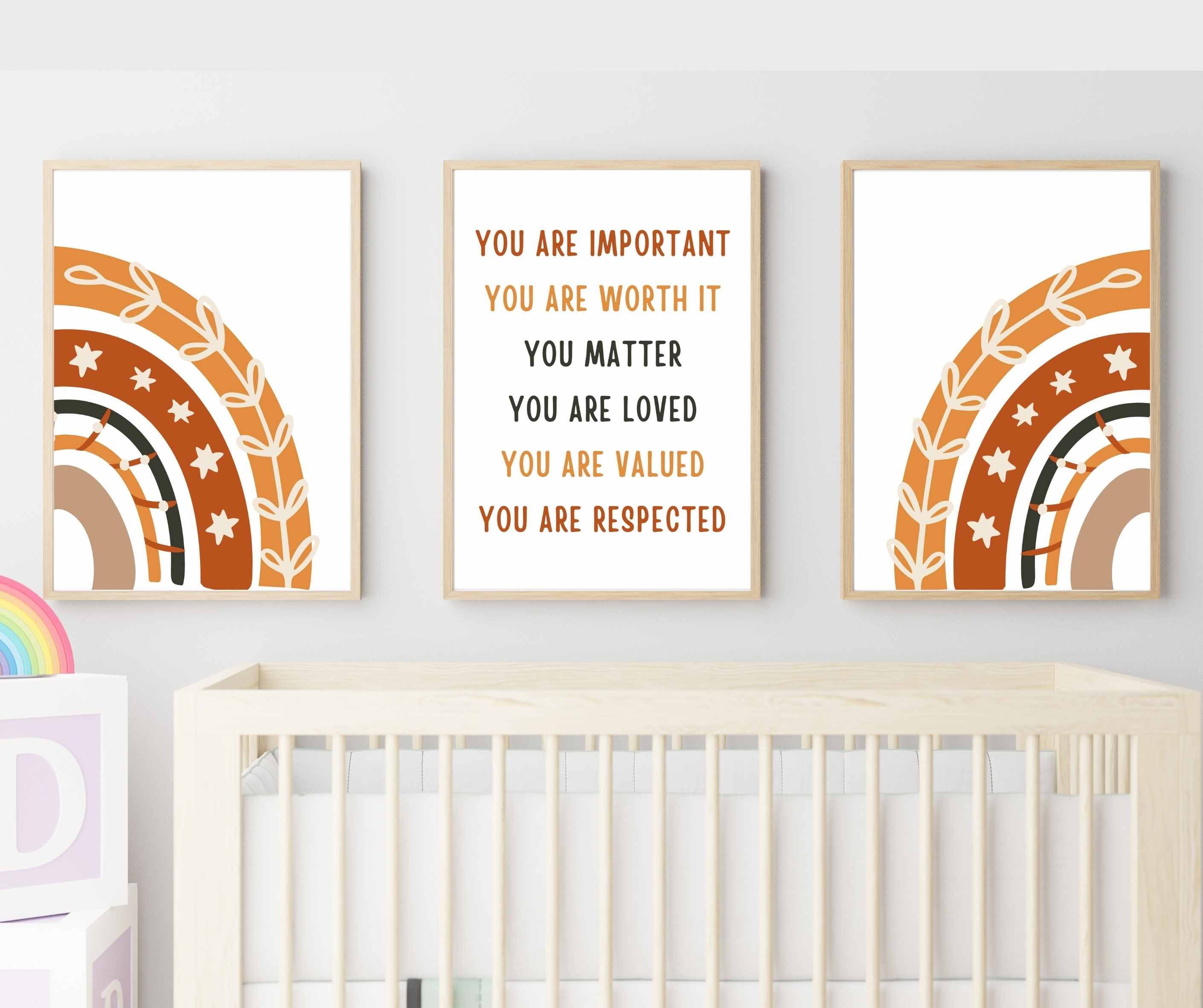 Boho Classroom Decor, Set of 3, Boho Teacher Gift, Positive Classroom ...