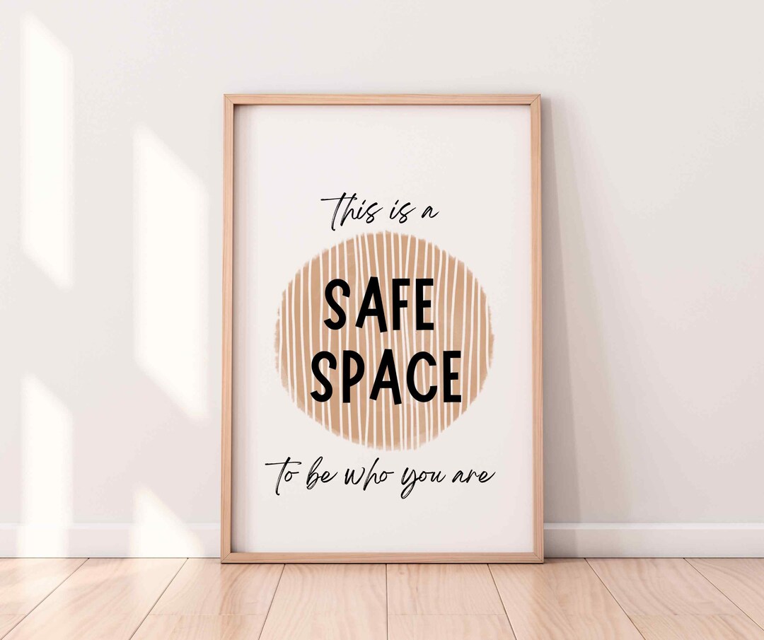 Safe Space Poster, Inclusive School Art, Diversity Print, Inclusion ...