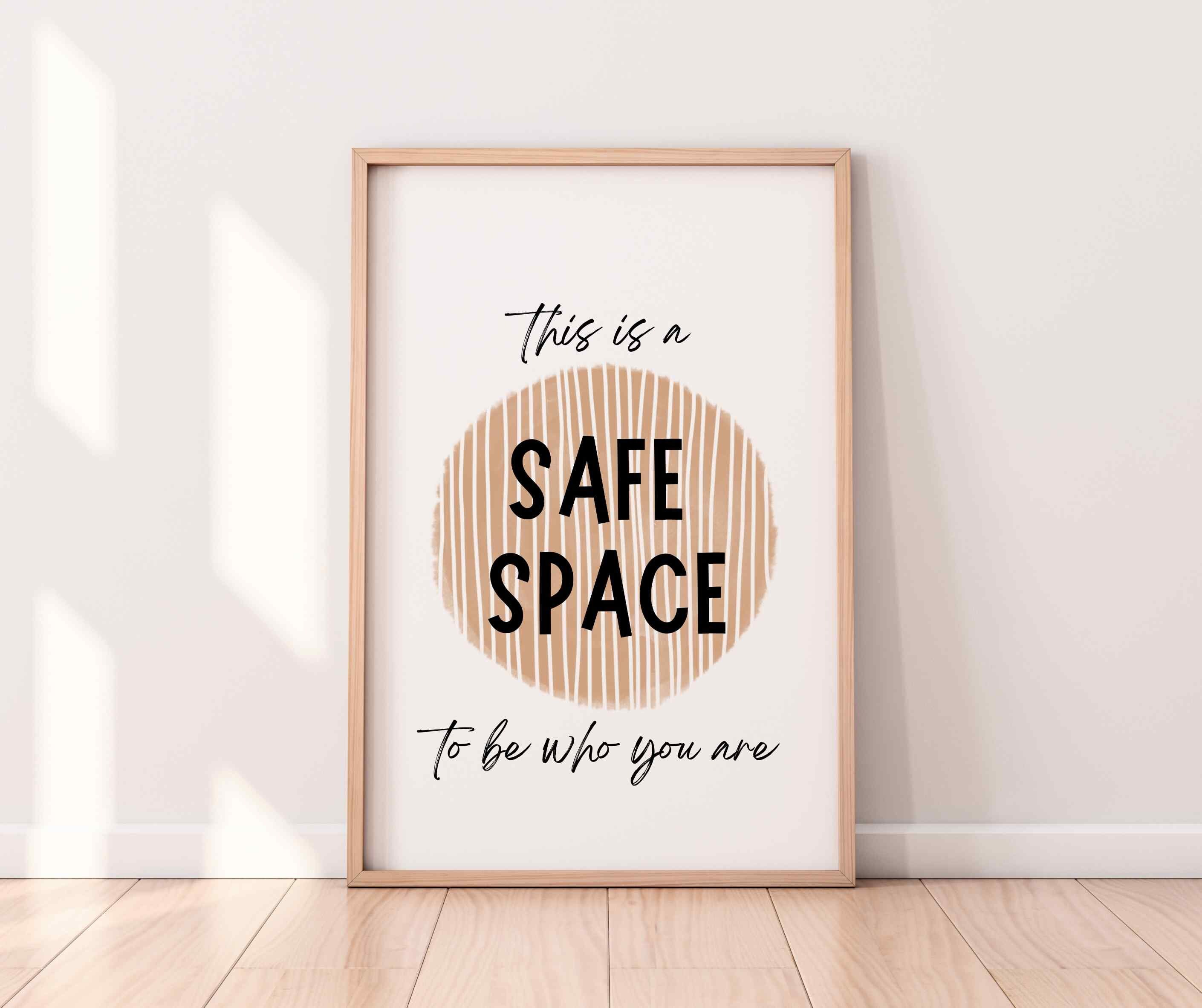 Safe Space Poster, Inclusive School Art, Diversity Print, Inclusion ...