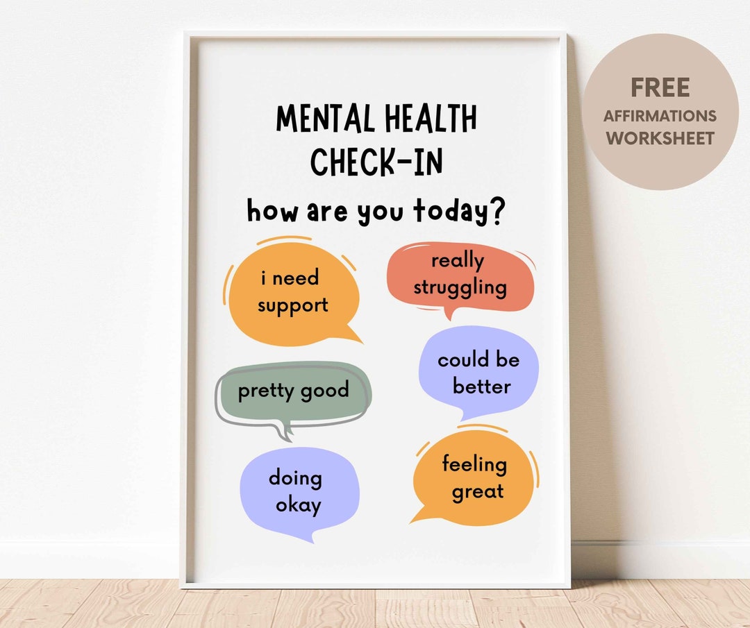 Mental Health Check-in, Inclusive School Art, Inclusion Poster ...