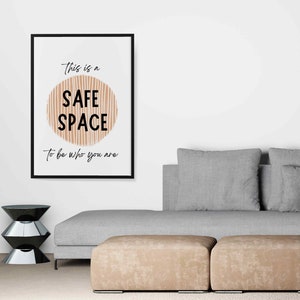 Safe Space Poster, Inclusive School Art, Diversity Print, Inclusion ...