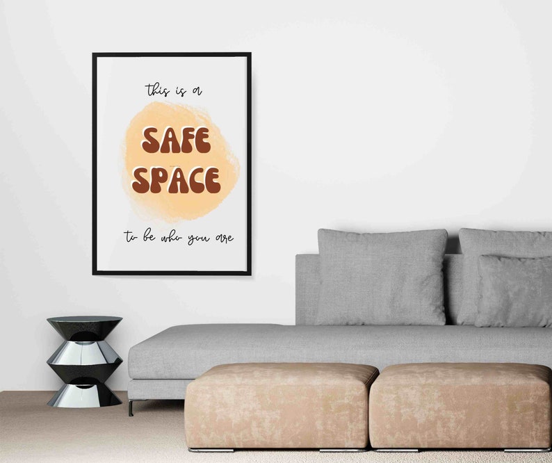 Safe Space Poster, Mental Health Poster, Counselor Office Decor ...