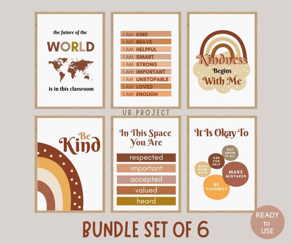 6 Boho Classroom Decor Classroom Poster School Quotes - Etsy