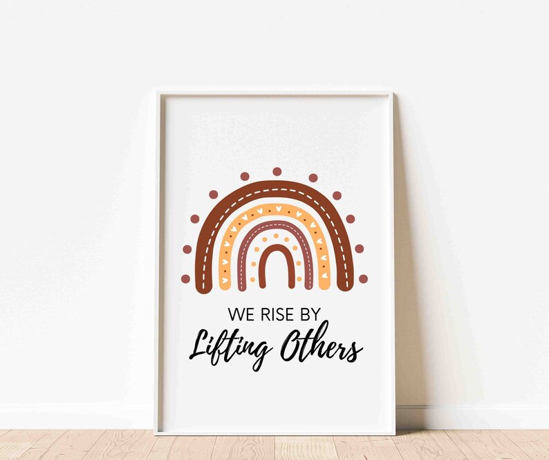 We Rise by Lifting Others, Inclusive School Art, Equality Print ...