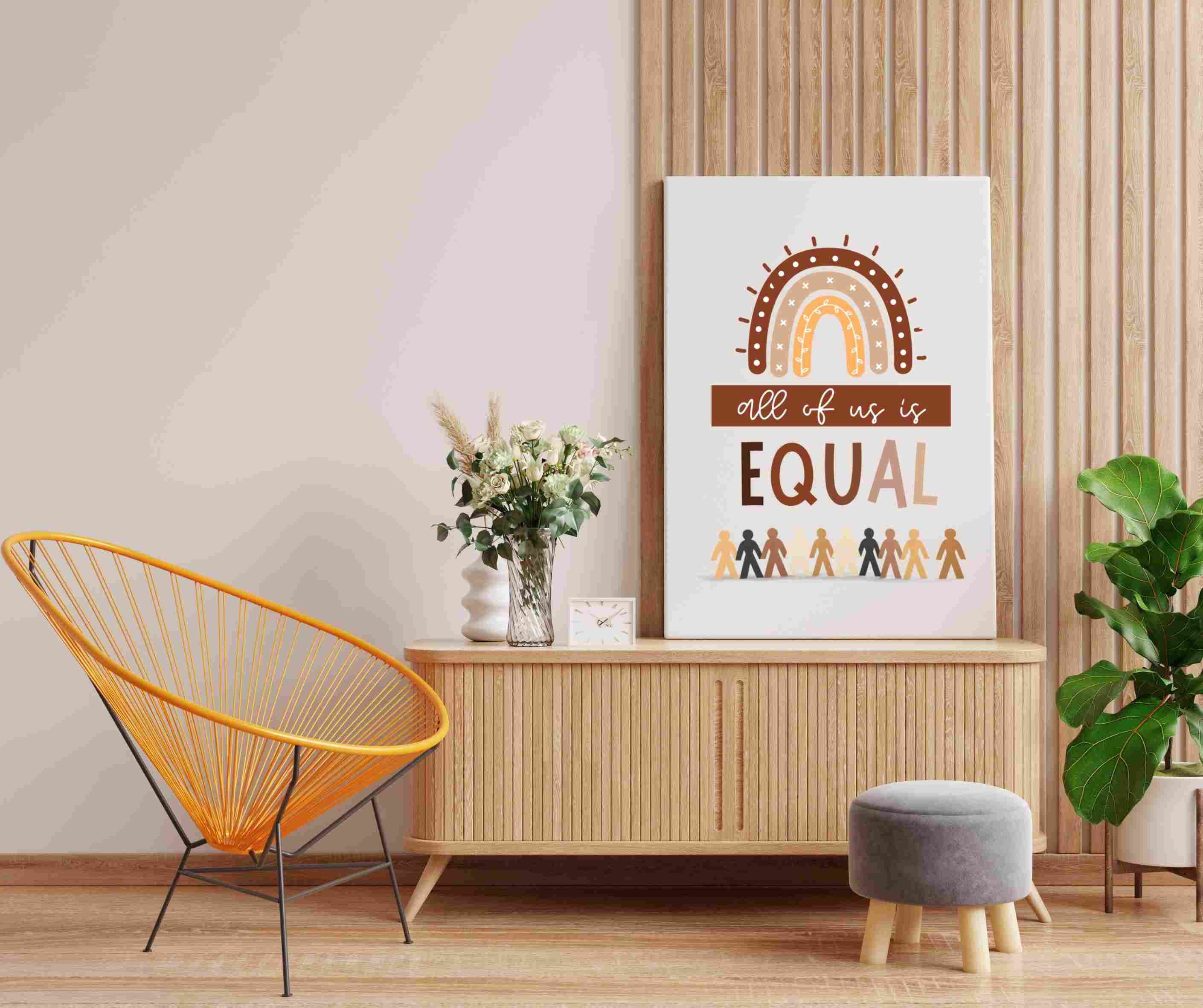 All of Us is Equal, Equality Classroom, Diversity Print, Diversity ...