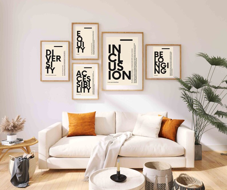 Diversity Office Decor, Inclusion Wall Art, Minimalist Definition Print ...