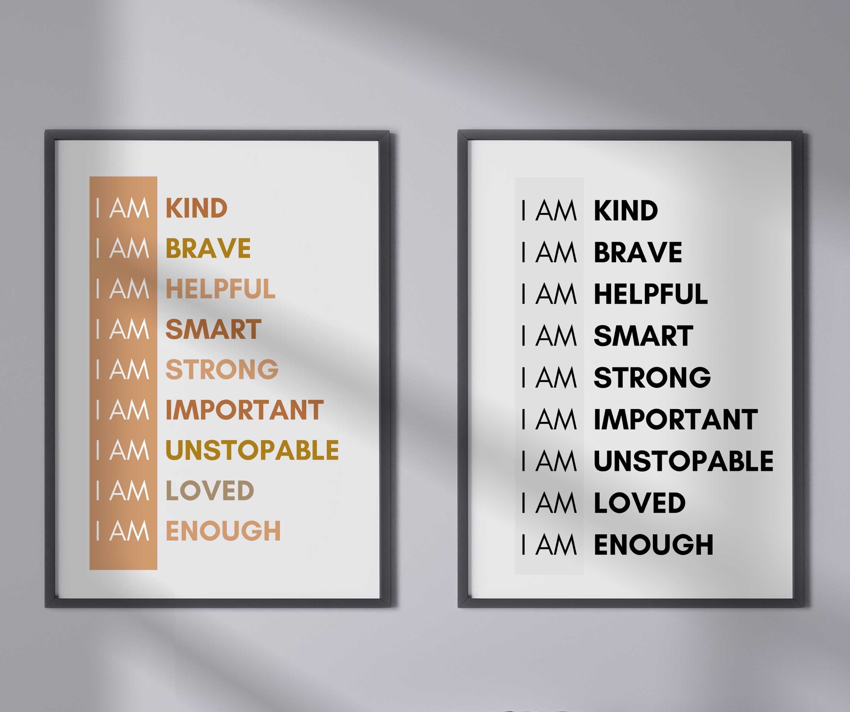 Positive Affirmations Poster, Affirmations for Kids, Positive Playroom ...