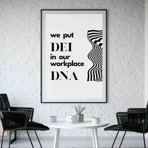 DEI for DNA, Diversity Poster Office Decor, Equality Inclusion Wall Art ...