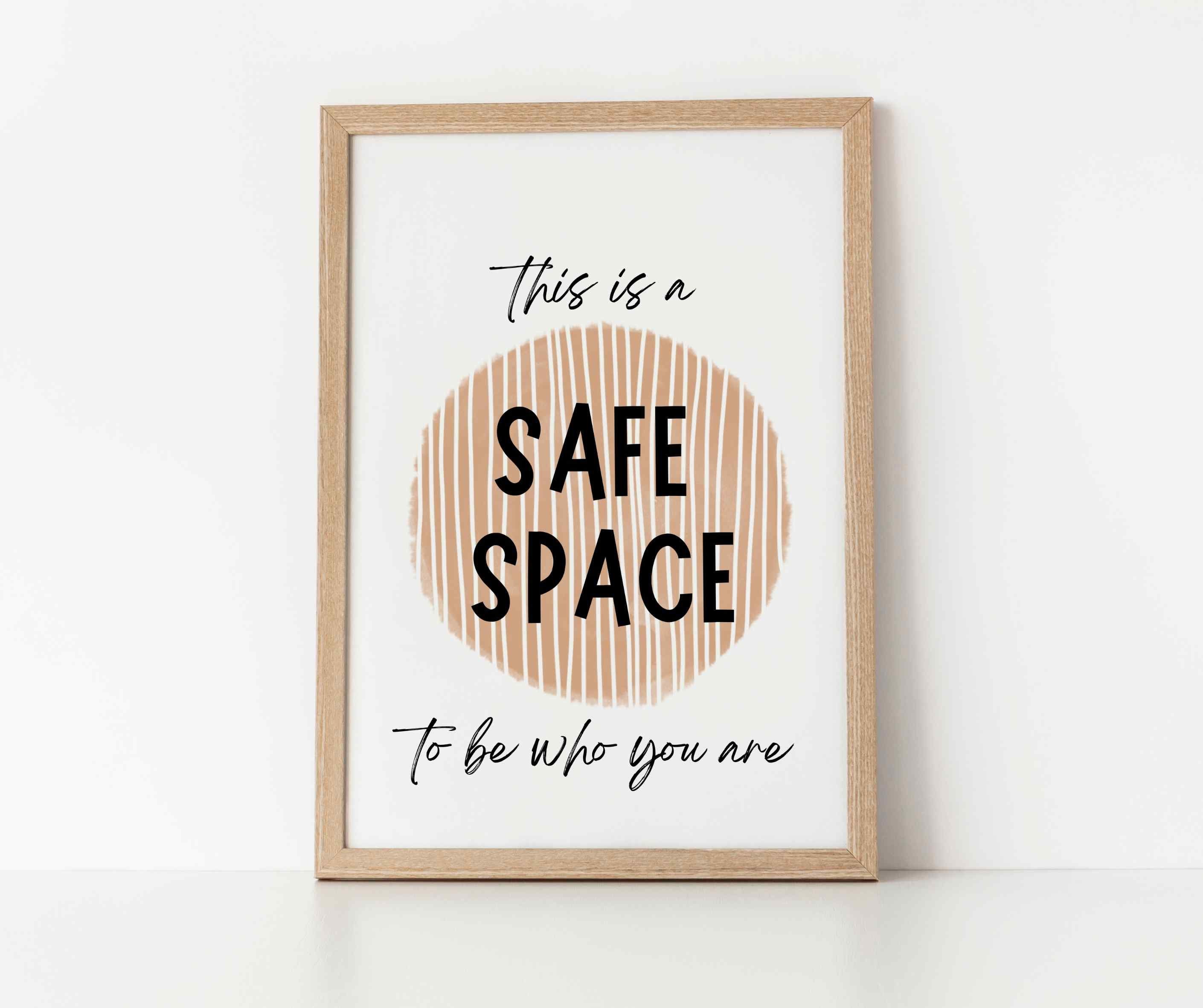 Safe Space Poster Inclusive School Art Diversity Print - Etsy