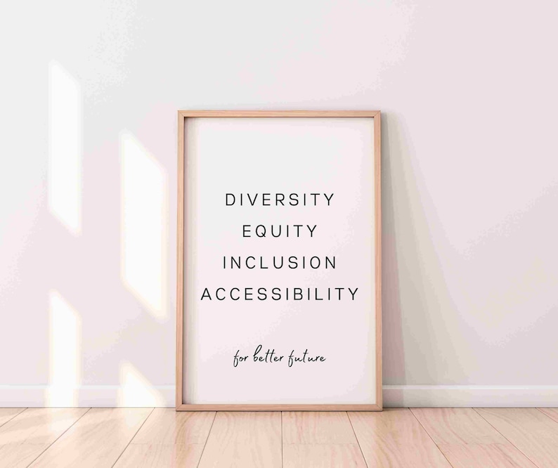 Diversity Inclusion Poster: Equality Wall Art, Office Decor (digital ...