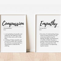 Compassion Definition, Dictionary Poster Social Worker Office Decor ...