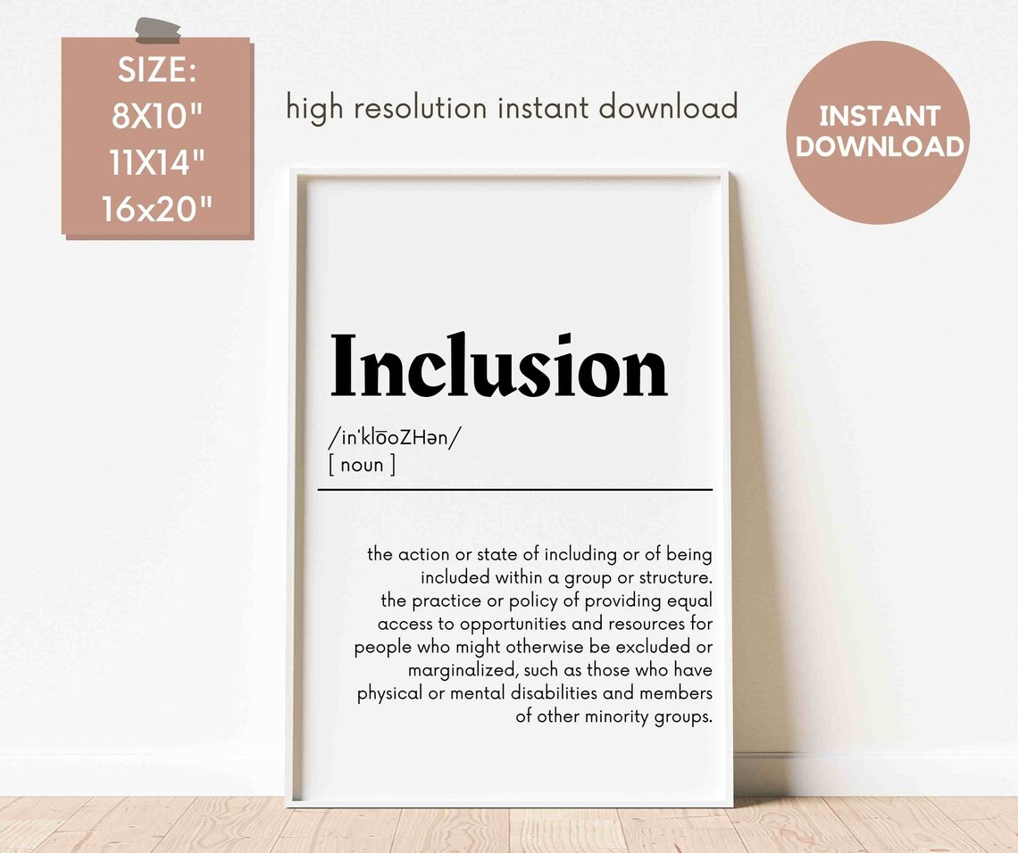 Diversity Definition, Set of 3, Equity Definition, Inclusion Posters ...