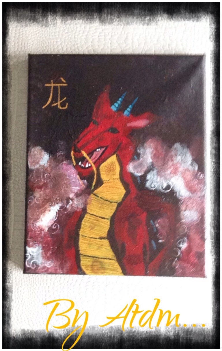 Dragon Mushu by Atdm Canvas | Etsy