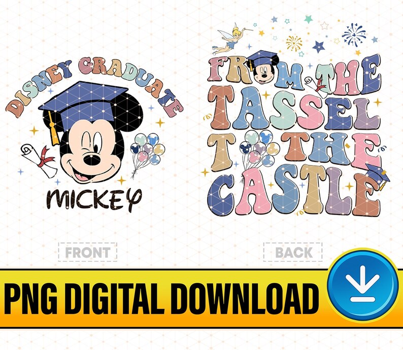 Cute Mickey Graduation 2024 Digital Disneyland Family Graduation Png ...