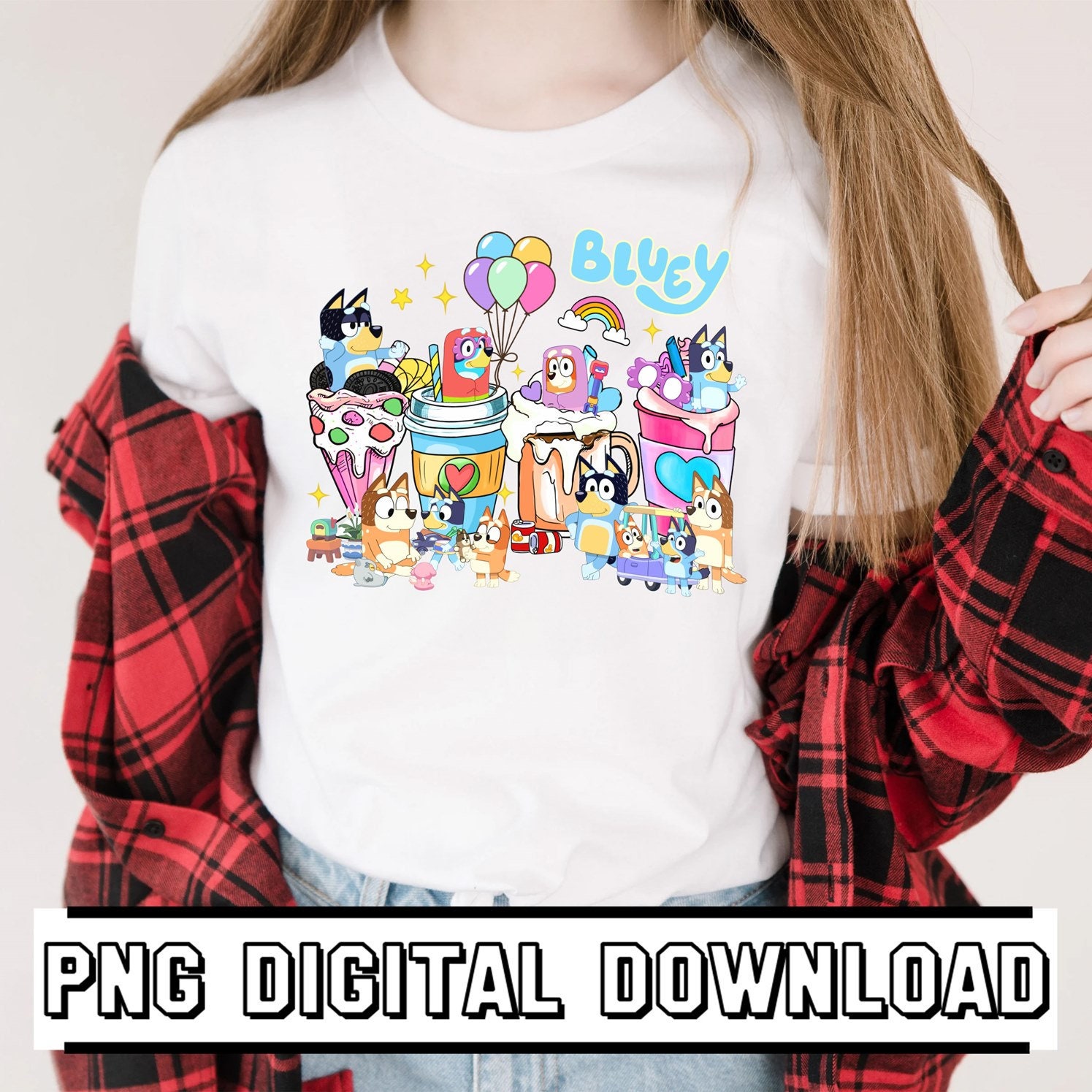 Bluey and Iced Coffee PNG, Bluey Coffee PNG, Funny Bluey Png, Bluey ...